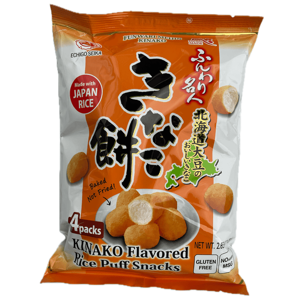 Echigo Seika Funwari Meijin Kinako 75g (4packs) / 越後製菓 ふんわり名人 きなこ餅 75g ...